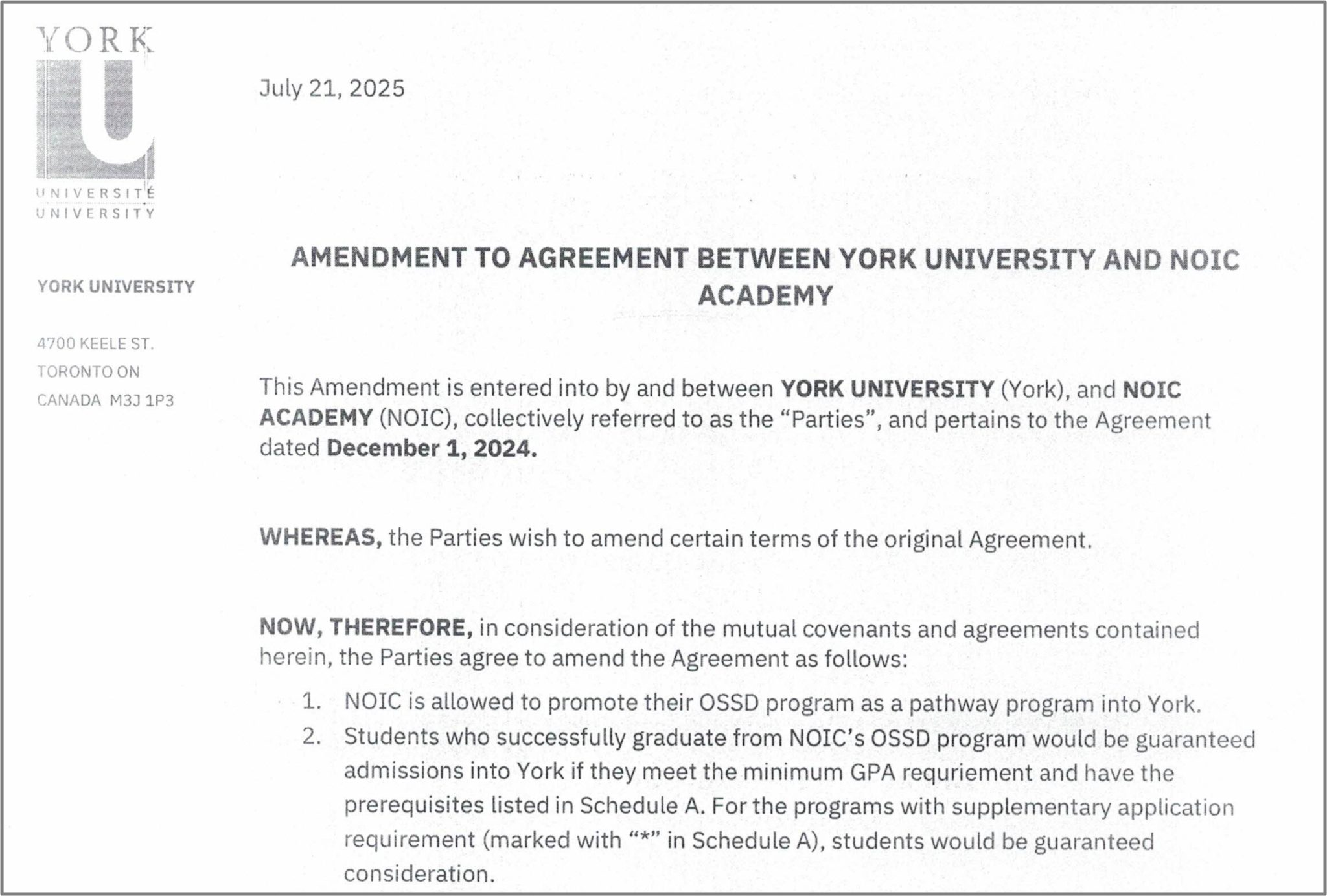 NOIC - 约克大学 Pathway Program - NOIC Academy